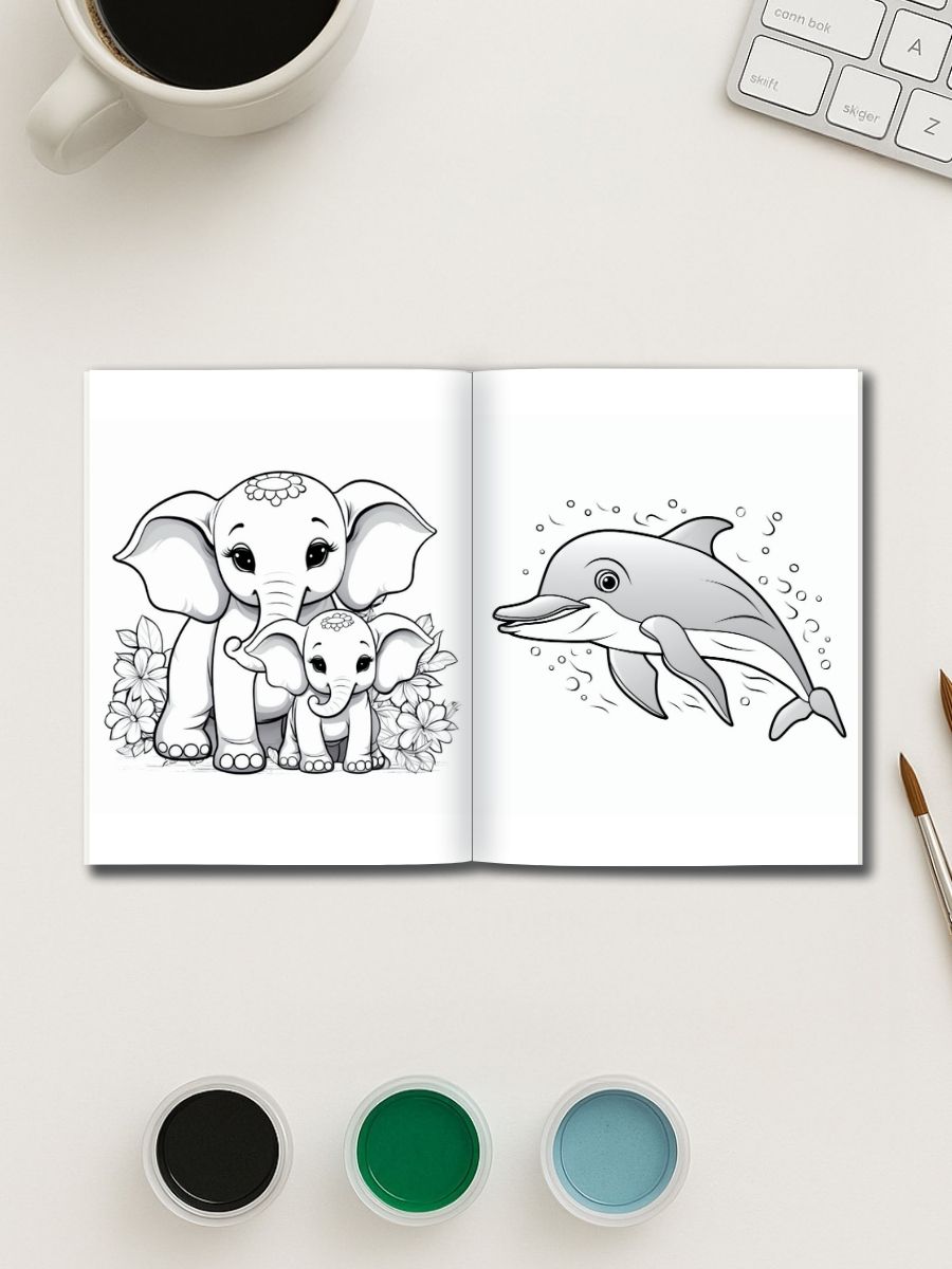 Animal & Snack Time – 184 Animals & Fruits Coloring Pages for Kids ...